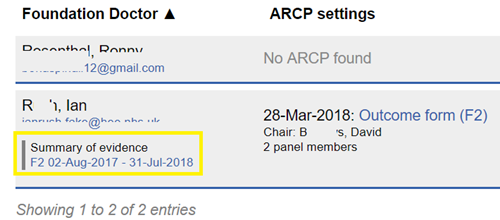 Annual review of competence progression (ARCP) - Horus Support