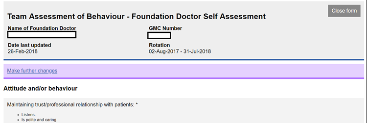 Team assessment of behaviour (TAB) - Horus Support