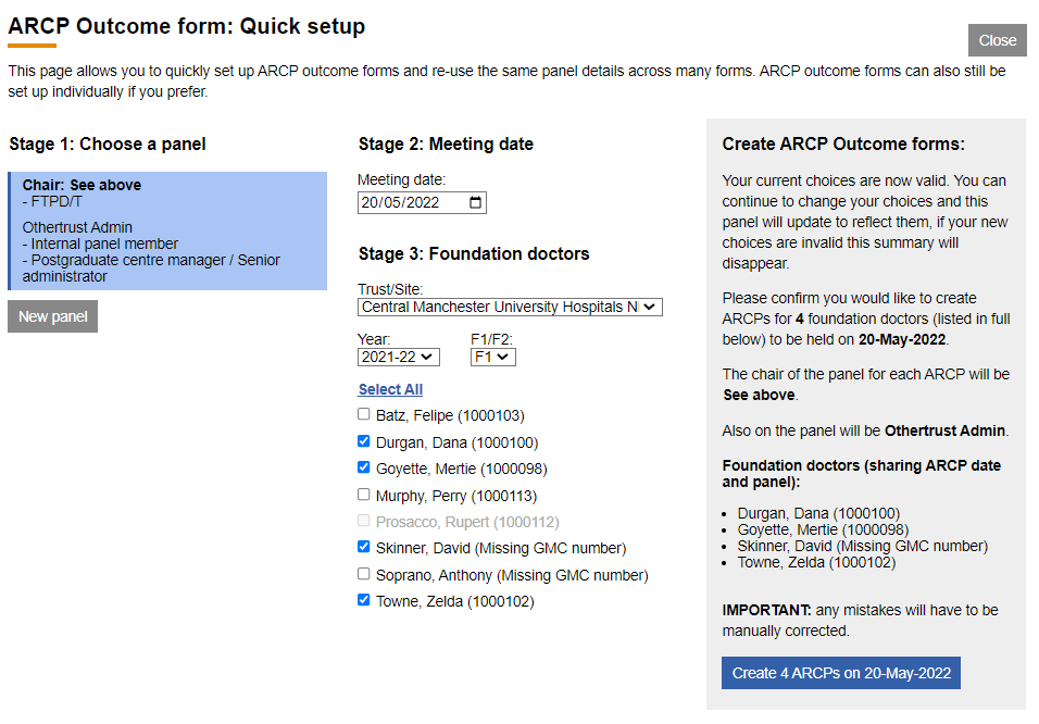 Annual review of competence progression (ARCP) - Horus Support